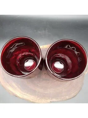 Anchor Hocking | Dining | Vintage Anchor Hocking Georgian Ruby Red Flat ...